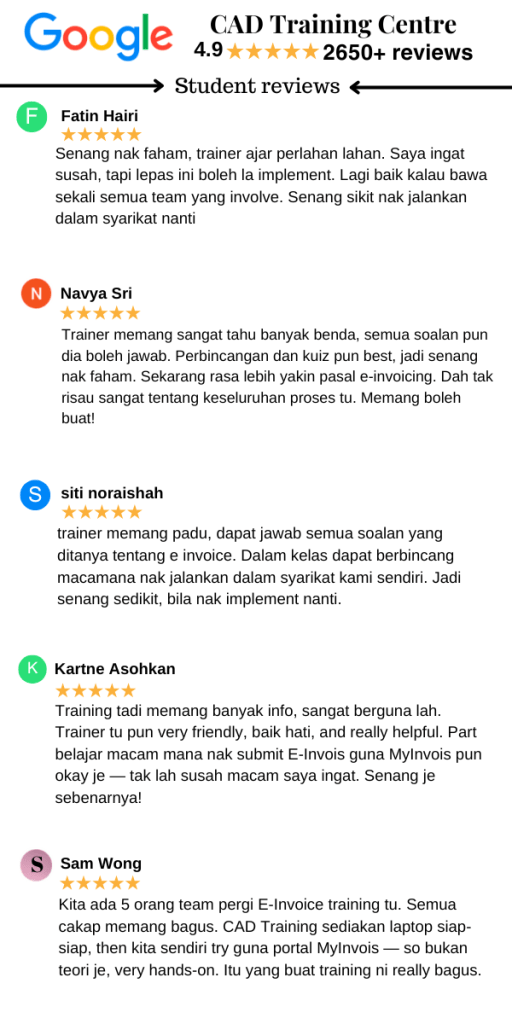 Kursus E Invoice - 1 Hari Online / Fizikal